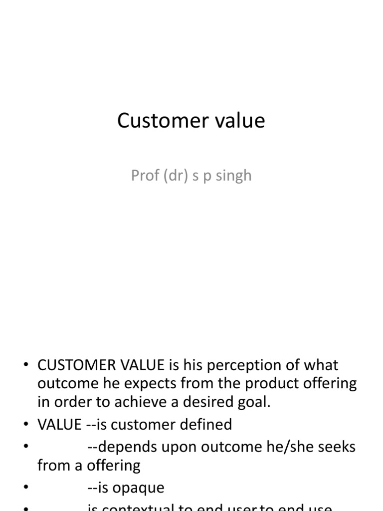 Understanding Customer Value Dynamics | PDF | Customer Relationship ...