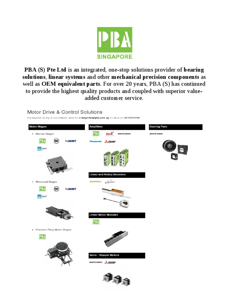 Motor Drive Solutions by PBA (S) | PDF