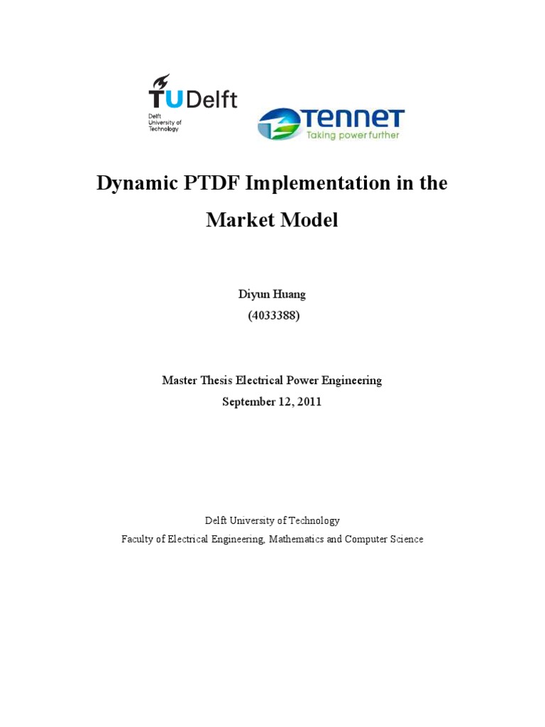 Dynamic PTDF Implementation in The Market Model | Download Free PDF ...