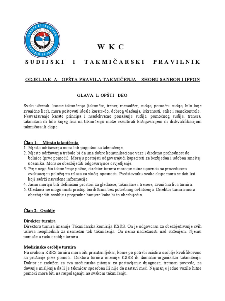 Karate Pravila | PDF