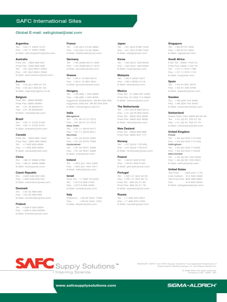SAFC Supply Solutions - Biological Buffers For Diagnostics ...