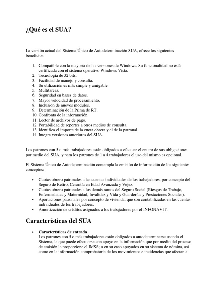 Que Es El SUA | PDF | Software | Informática