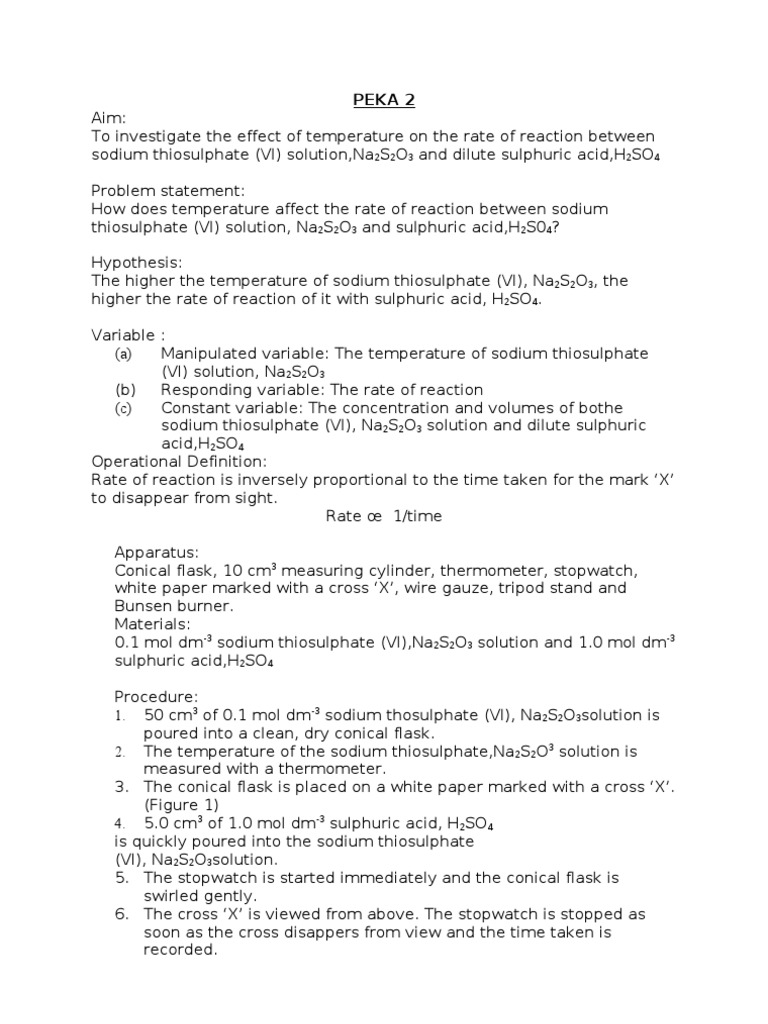 Peka Form 5 | PDF | Reaction Rate | Sulfuric Acid