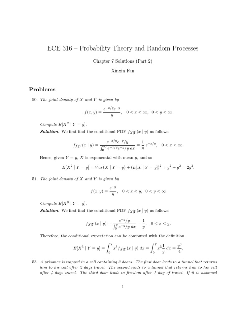 Assignment | PDF | Probability Density Function | Expected Value