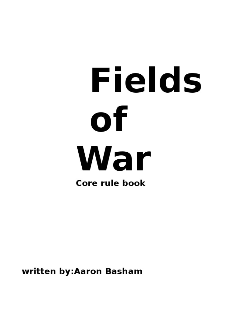 Fields of War Core Rule Book | PDF | Infantry | Wars & Military