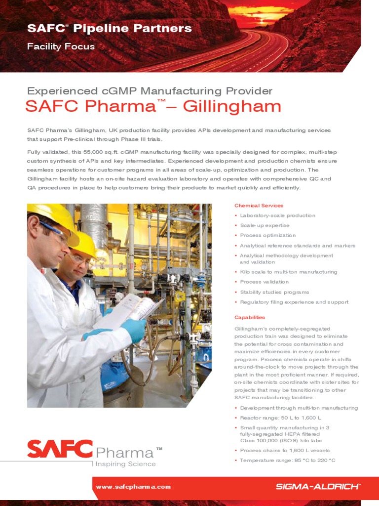 SAFC Pharma - Gillingham Facility - Experienced CGMP Manufacturing ...