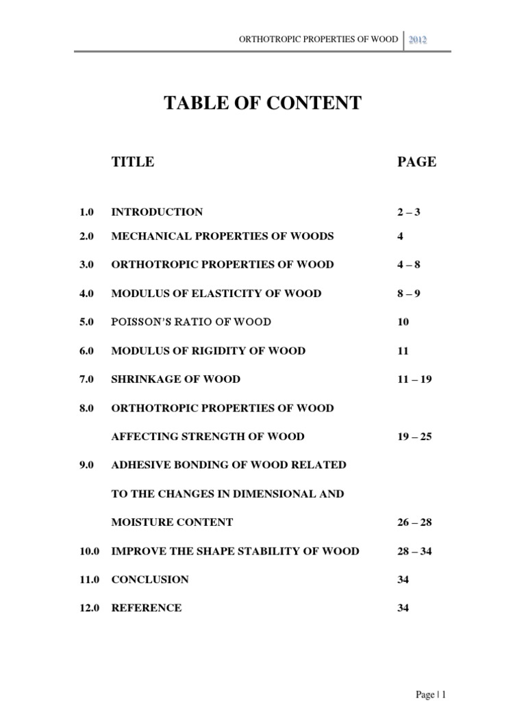 Orthotropic Properties of Wood | PDF | Young's Modulus | Wood