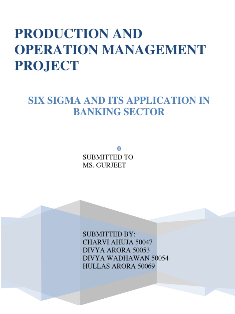 Six Sigma Banking Sector | PDF | Design For Six Sigma | Six Sigma