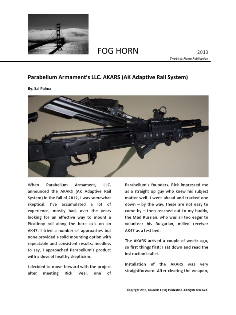 Parabellum Armament's LLC AKARS (AK Adaptive Rail System) | PDF ...