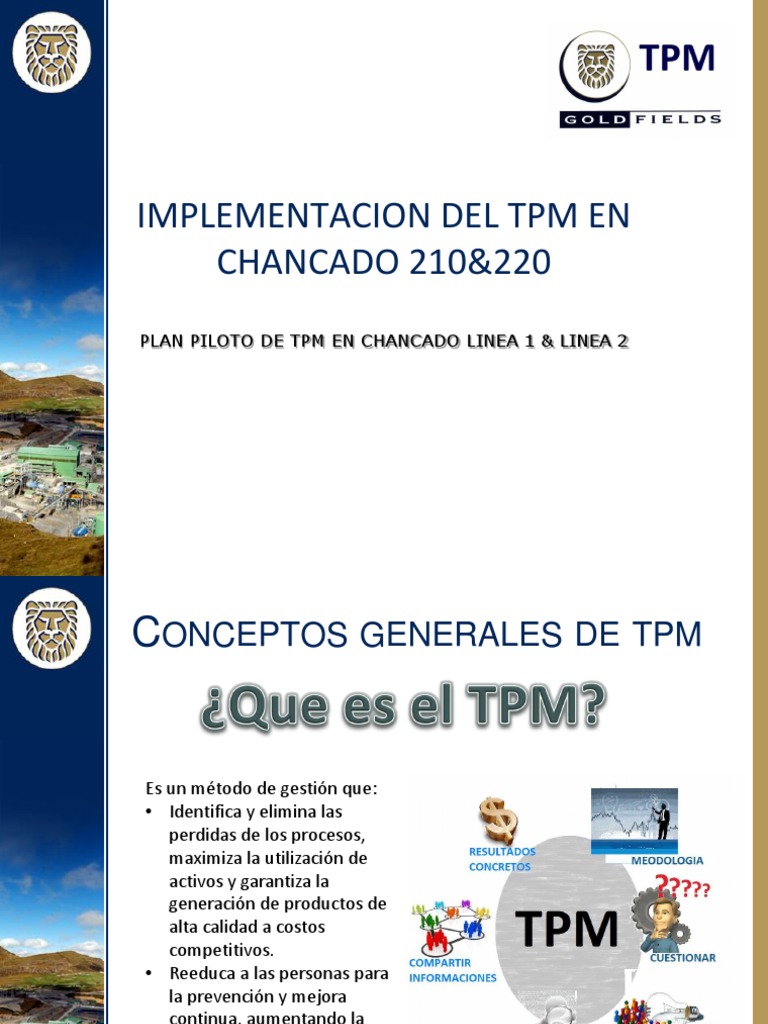 Implementacion Del TPM en Chancado-1 | PDF | Negocios (general) | Business