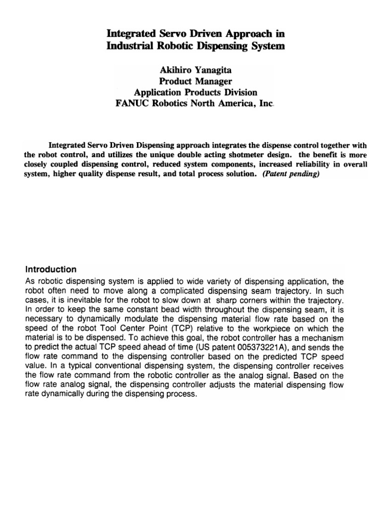 Integrated Servo Driven PDF | PDF | Servomechanism | Robotics