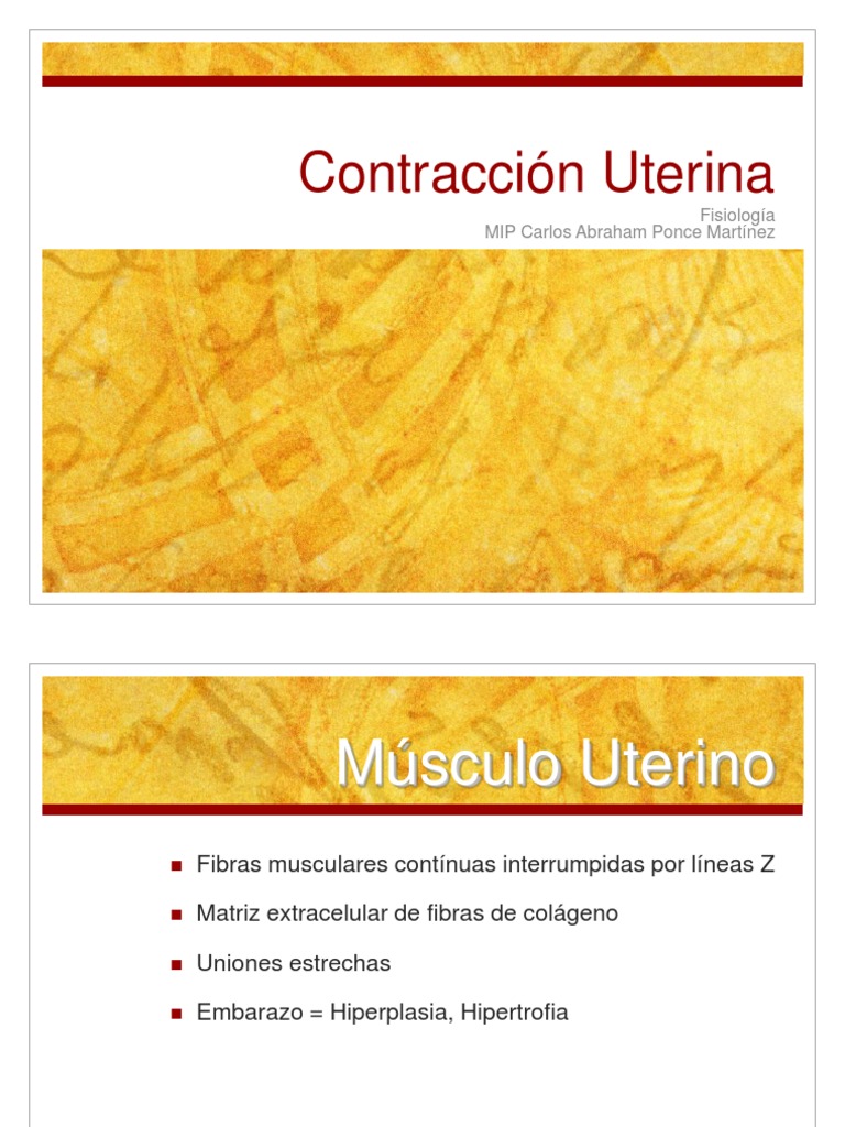 Contraccion Uterina | Descargar gratis PDF | Parto | Contracción muscular