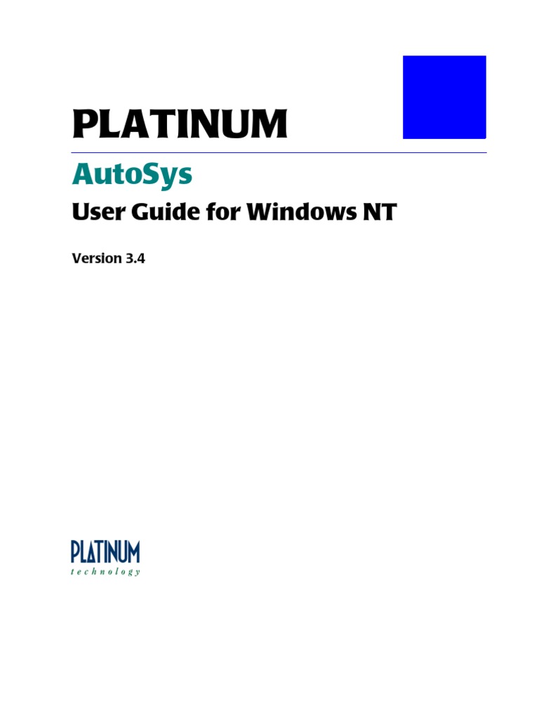 Autosys Pdf Graphical User Interfaces Microsoft Windows 