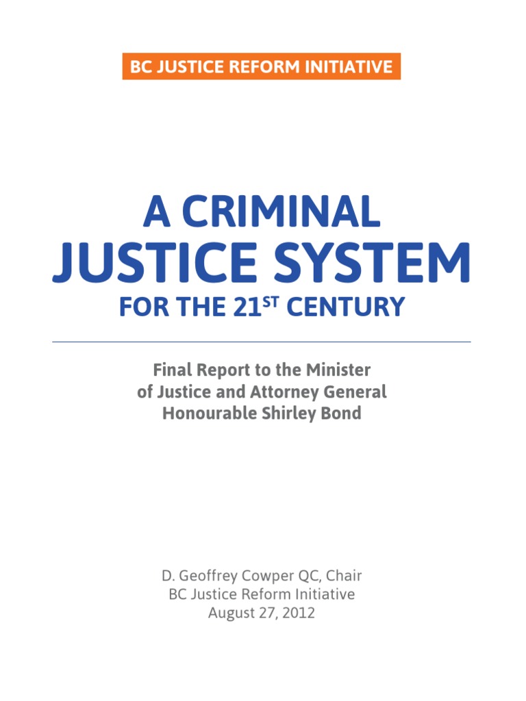 A Criminal Justice System For The 21st Century | PDF | Prosecutor ...