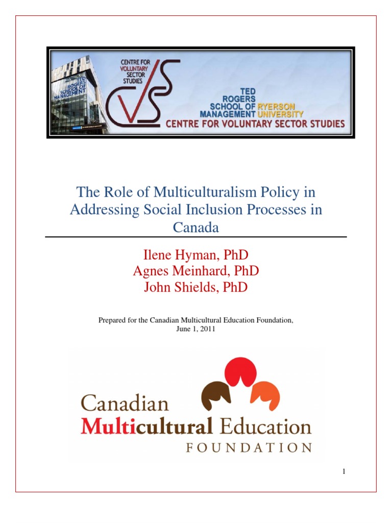 The Role of Multiculturalism Policy in Addressing Social Inclusion ...