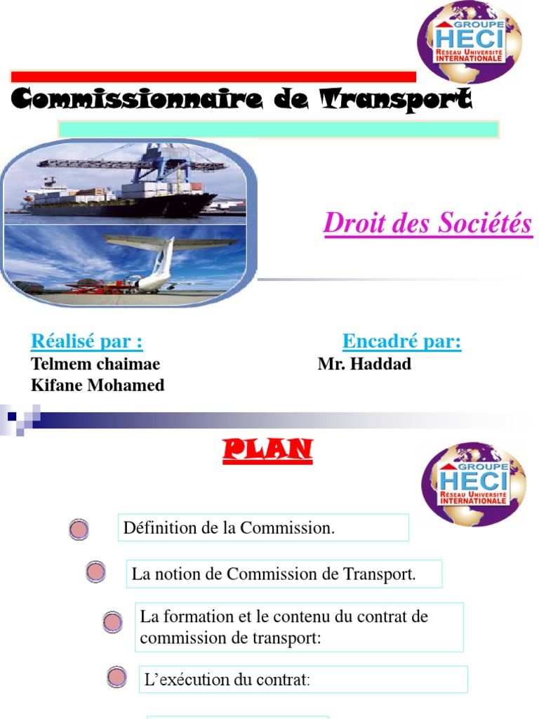 Commissionnaire de Transport | PDF | Transport | Législation