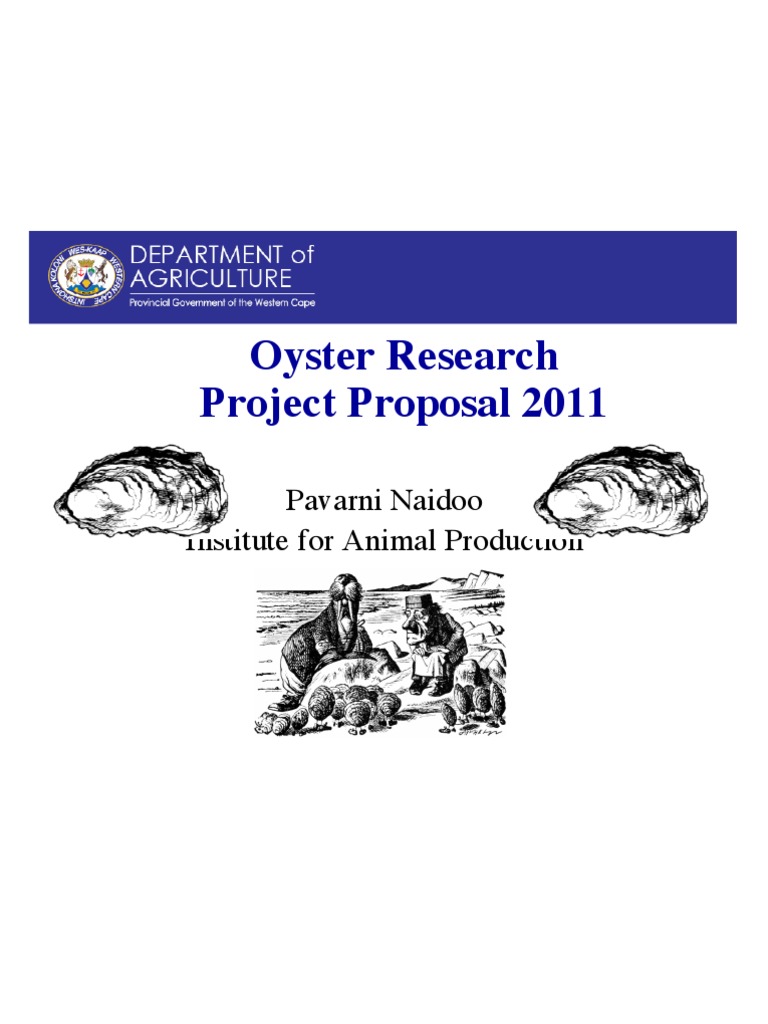 Oyster Research Project Proposal | PDF | Oyster | Microsatellite