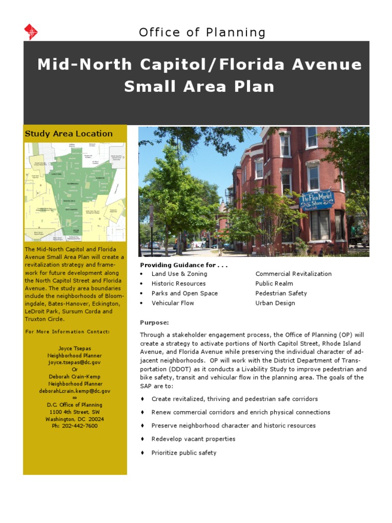 DC Office of Planning Small Area Plan For Mid-North Capitol and Florida ...