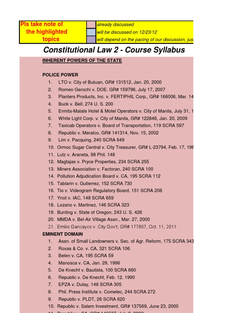 CONSTITUTIONAL LAW II Syllabus | PDF | United States Constitutional Law ... CONSTITUTIONAL LAW II Syllabus | PDF | United States Constitutional Law ...