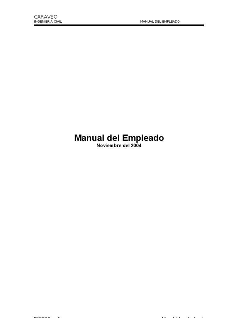 Manual Del Empleado | PDF | Recursos humanos | Derecho laboral