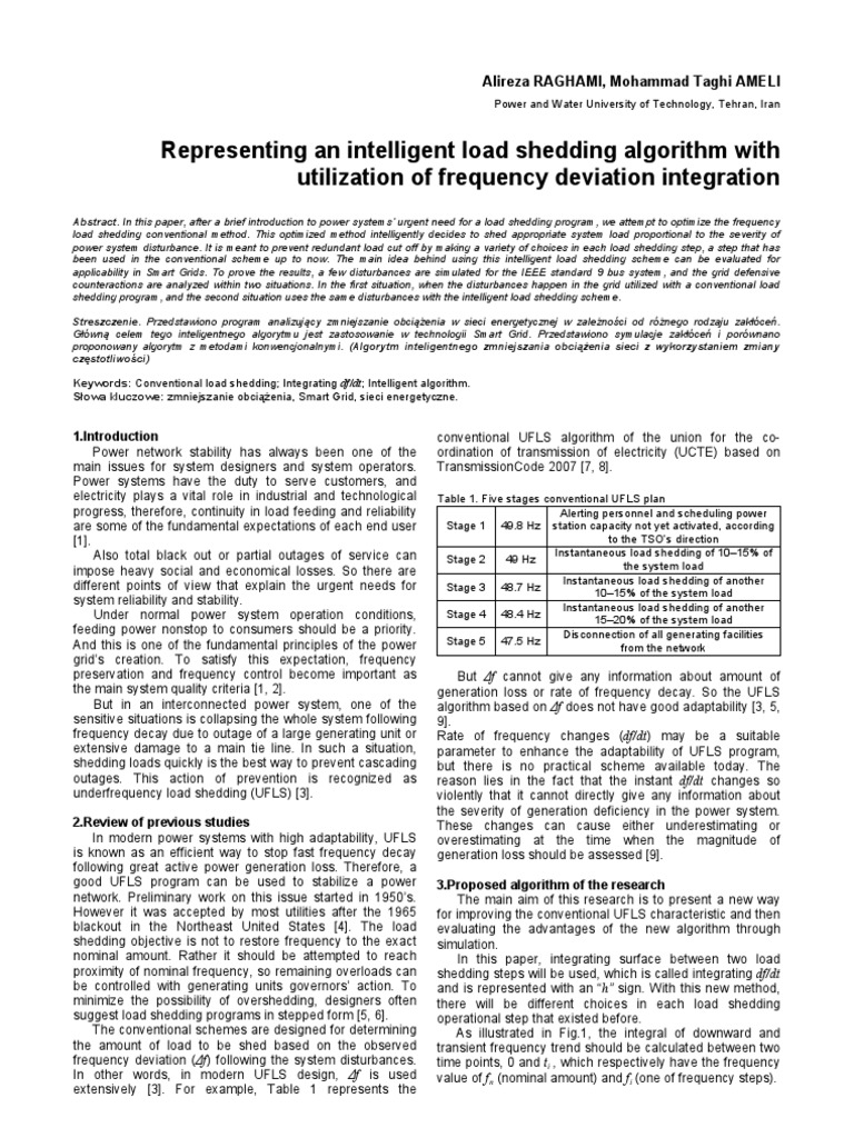 Load Shed | PDF | Electrical Grid | Electric Power System
