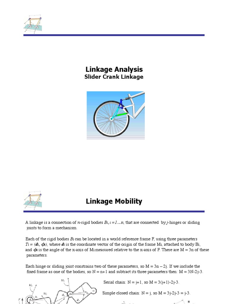 Slider-Crank Linkage Analysis Guide | PDF | Internal Combustion Engine ...