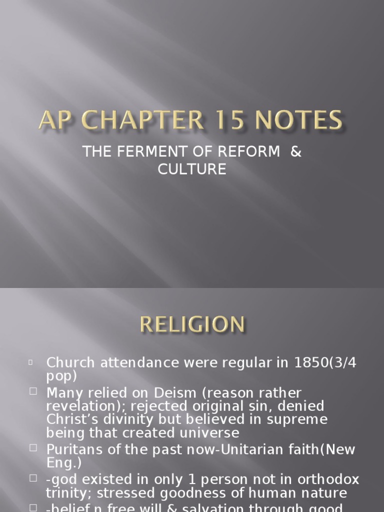 Chapter 15 AP US History | PDF | Christian Revival | Methodism