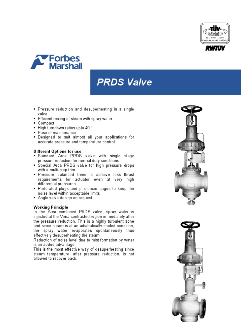 PRDS Valve: Different Options For Use | PDF | Valve | Building Engineering