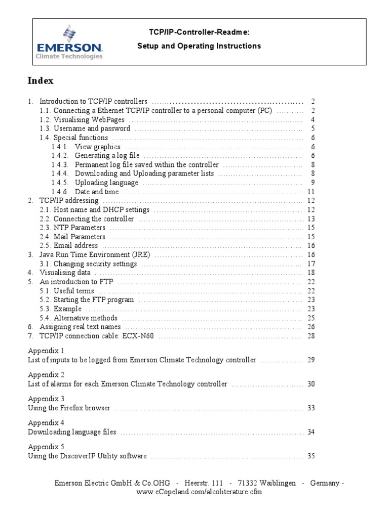 Index: TCP/IP-Controller-Readme: Setup and Operating Instructions | PDF ...