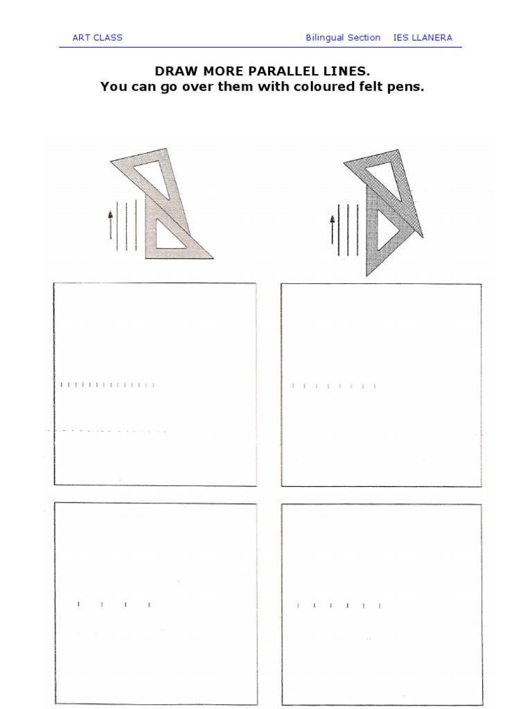 Drawing Parallel Lines in Art Class | PDF