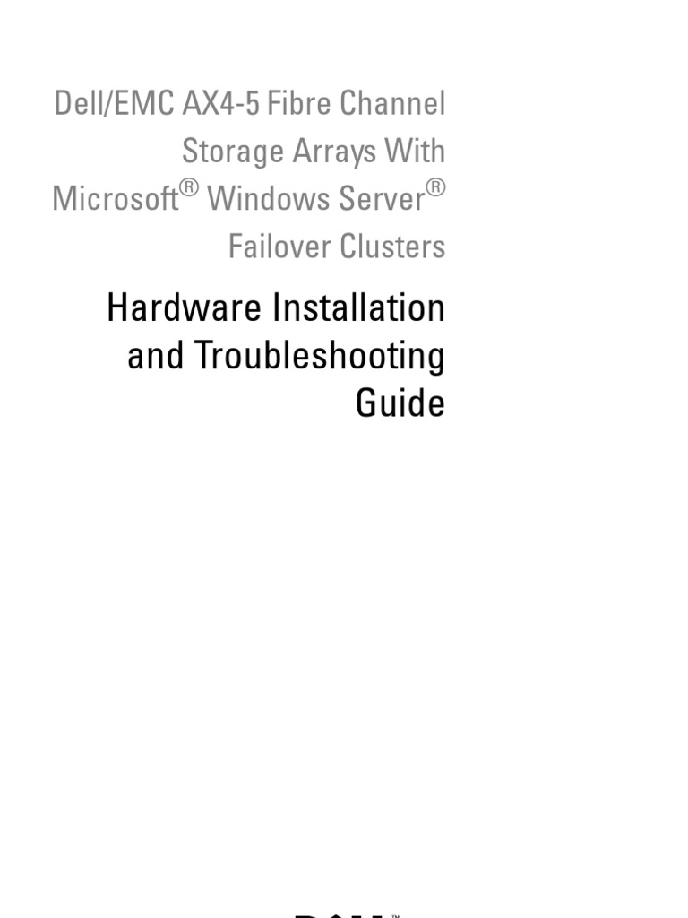 EMC AX4-5 Hardware Installation and Troubleshooting Guide | PDF ...