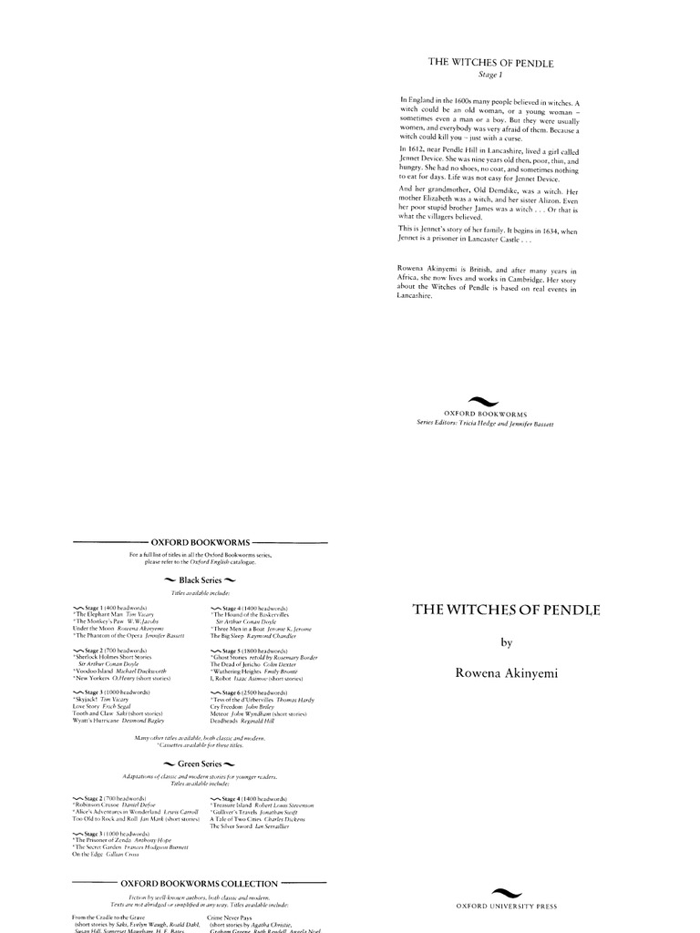 The Witches of Pendle Oxford Library | PDF | Foreign Language Studies