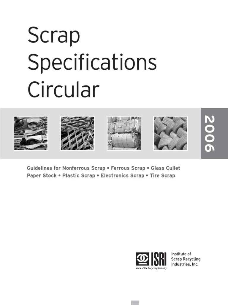 ISRI Scrap Specifications - 2006 | PDF | Scrap | Brass
