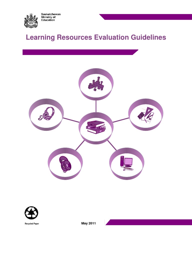 Learning Resource Evaluation Guidelines | PDF | Curriculum | Evaluation