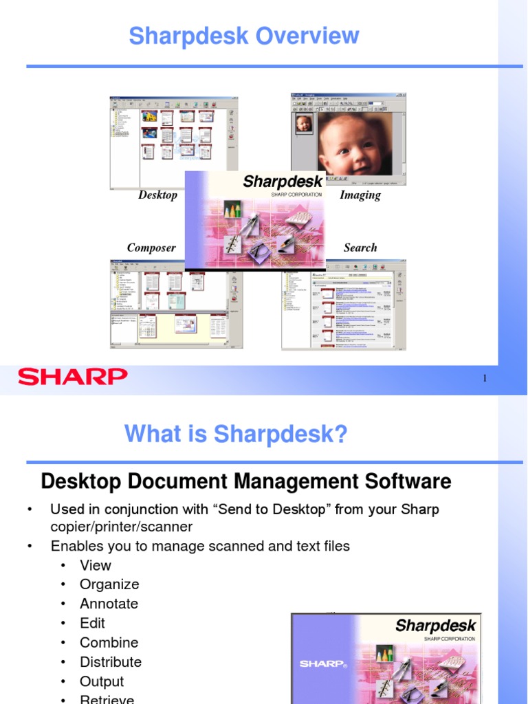 Sharpdesk Overview: Desktop Imaging | PDF | Search Engine Indexing ...