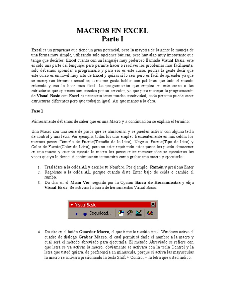 Guia Macros de Excel | PDF | Macro (informática) | Microsoft Excel