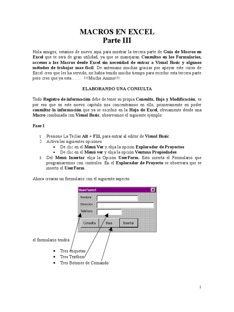Guia Macros de Excel III | PDF | Microsoft Excel | Macro (informática)