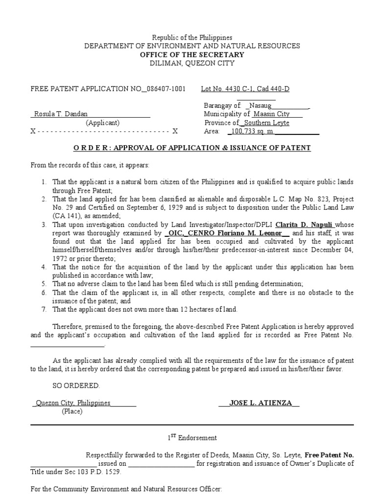 Office of The Secretary | PDF | Patent Application | Affidavit