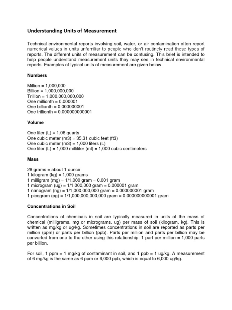 Understanding Units of Measurement | PDF