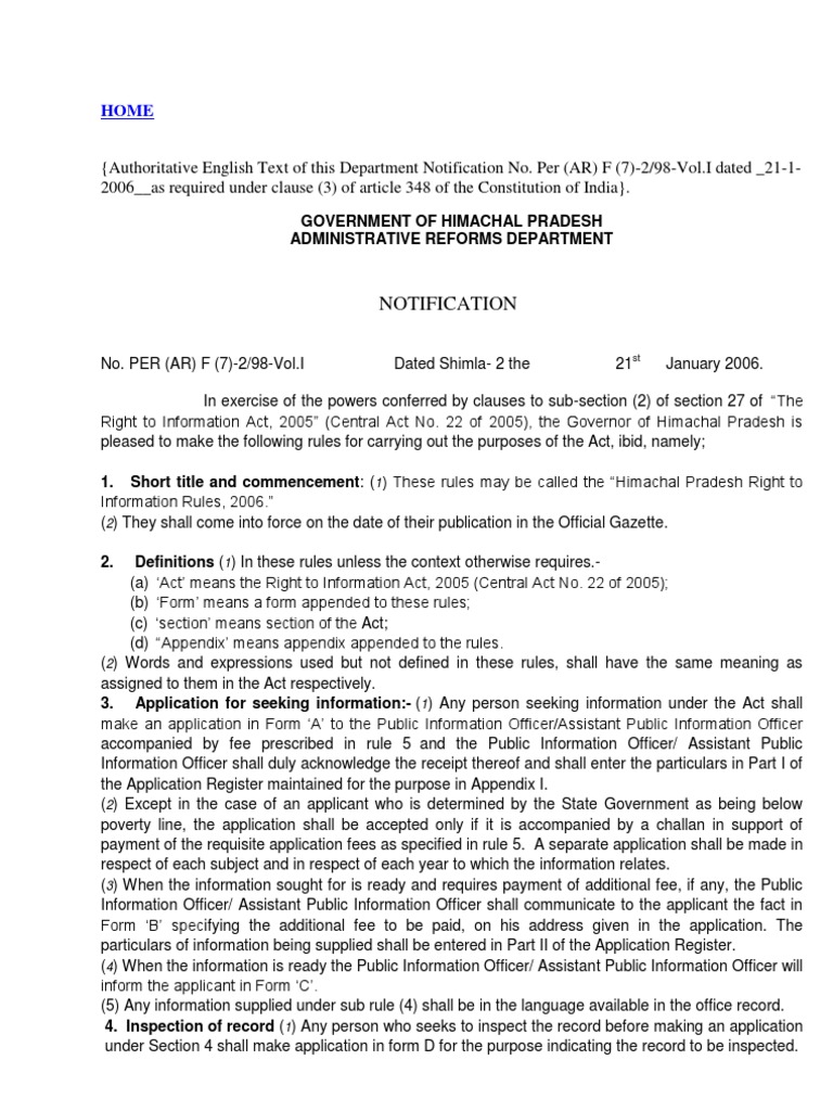 RTI Rules | PDF | Appeal | Freedom Of Information Laws By Country