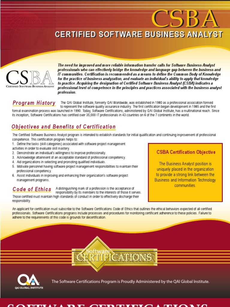 CSBA | Certification | Professional Certification