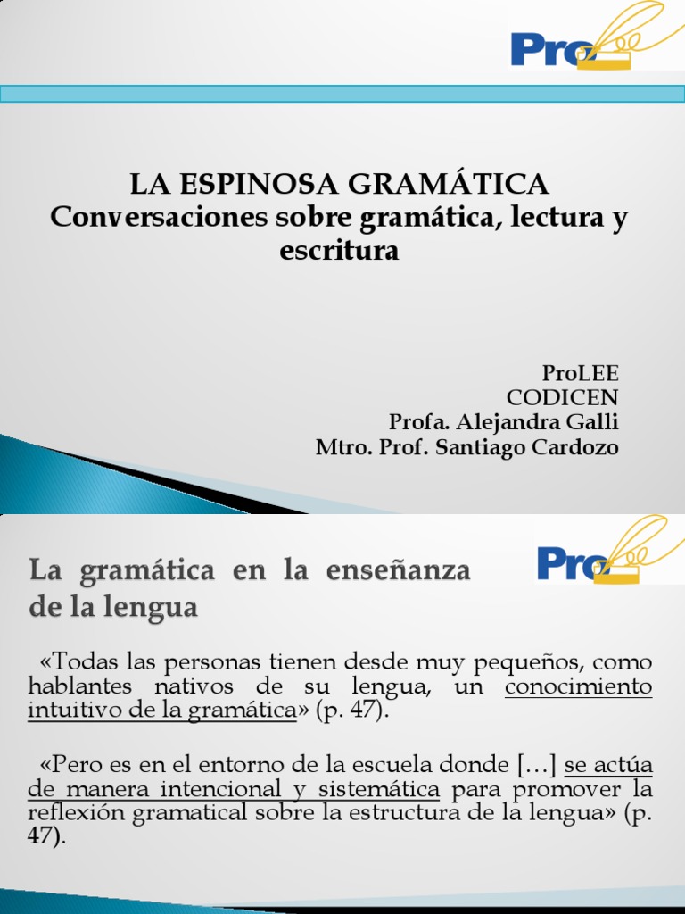 Gramática, lectura y escritura | Oración (Lingüística) | Palabra