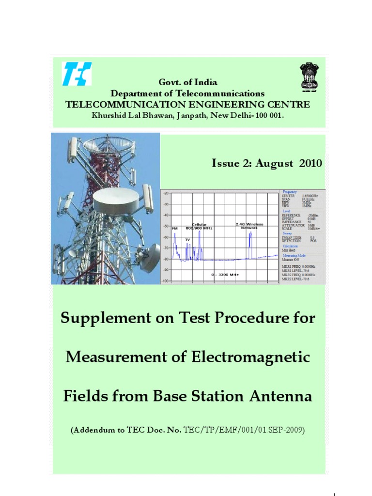 TEC Guidelines On EMF Testing | PDF | Antenna (Radio) | Electromagnetic ...