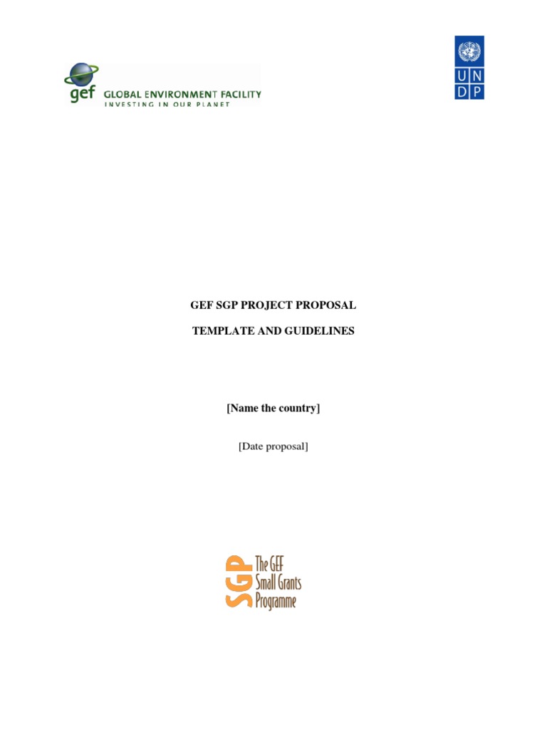 Gef SGP Project Proposal Template and Guidelines | PDF | Global ...