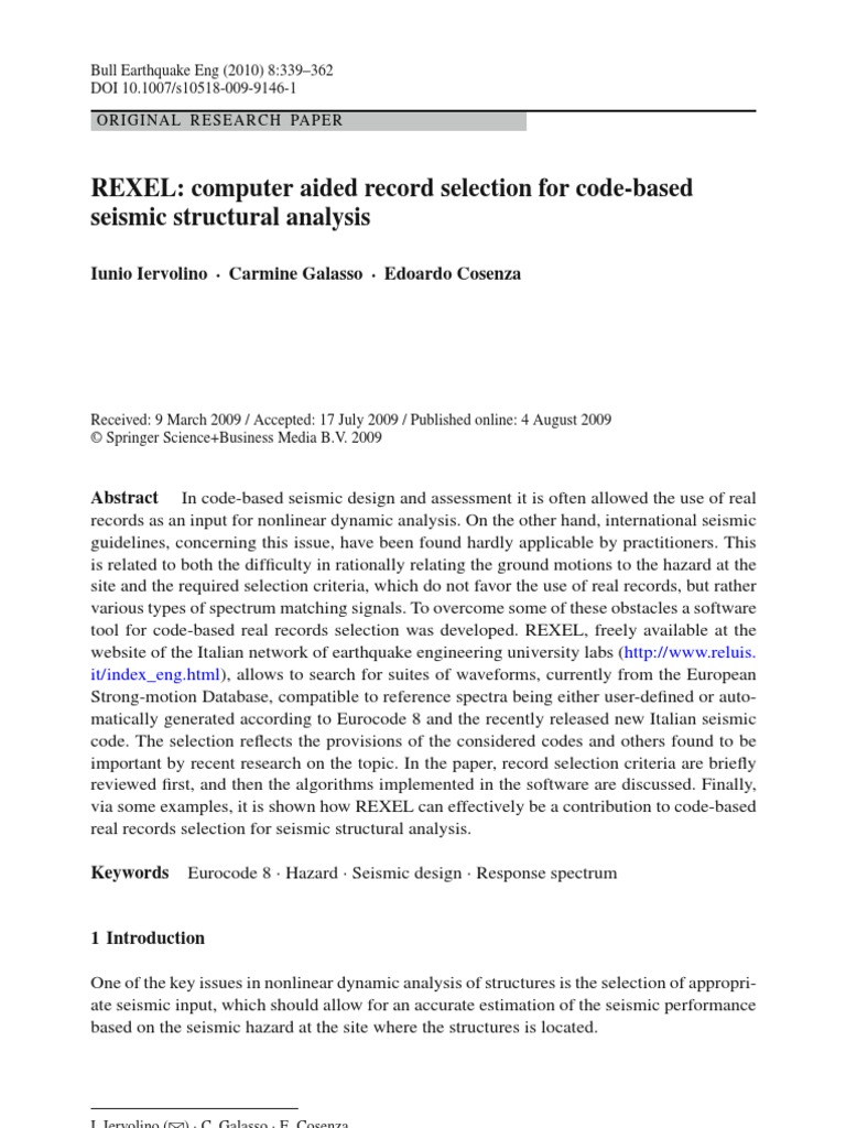 Rexel Manual | PDF | Moment Magnitude Scale | Spectral Density