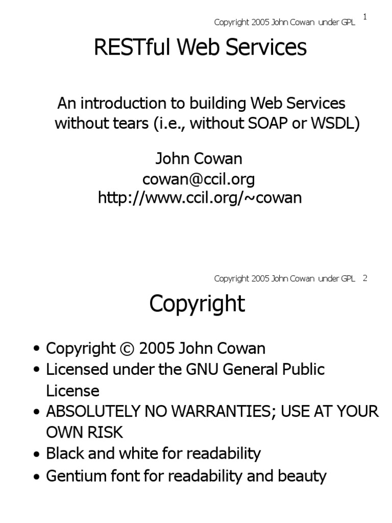 RESTful Web Services | PDF | Representational State Transfer | Hypertext Transfer Protocol