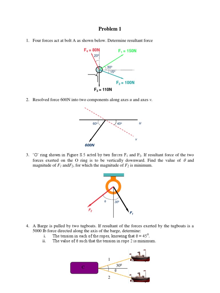Tutorial Chapter 2 Static | Tension (Physics) | Angle