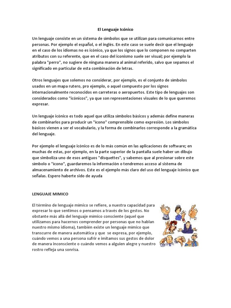El Lenguaje Icónico