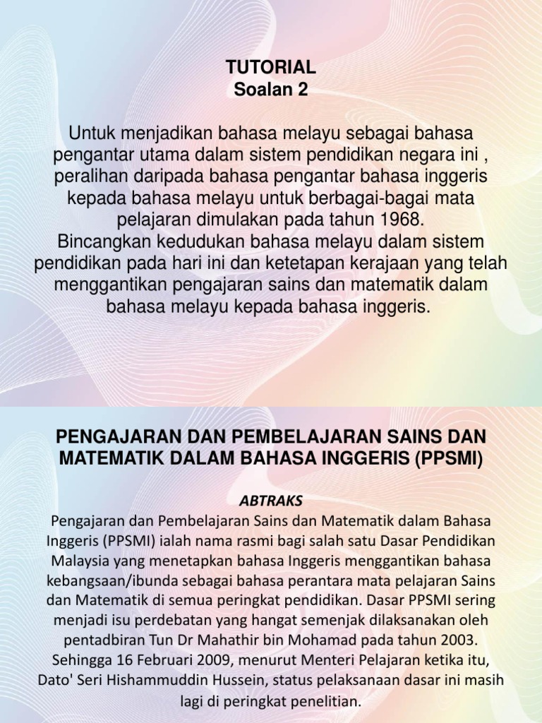 Bahasa Melayu Bahasa Pengantar | PDF