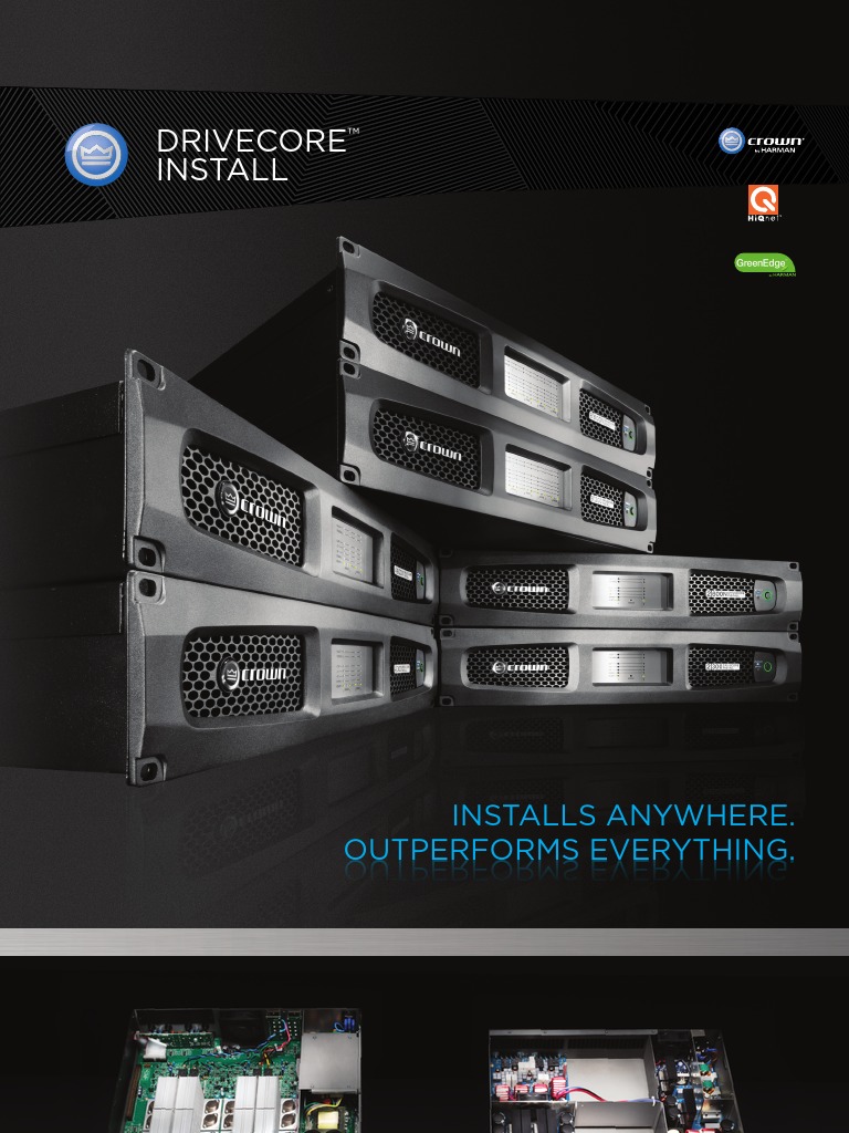 Crown DCi DriveCore Install Series | PDF | Amplifier | Loudspeaker